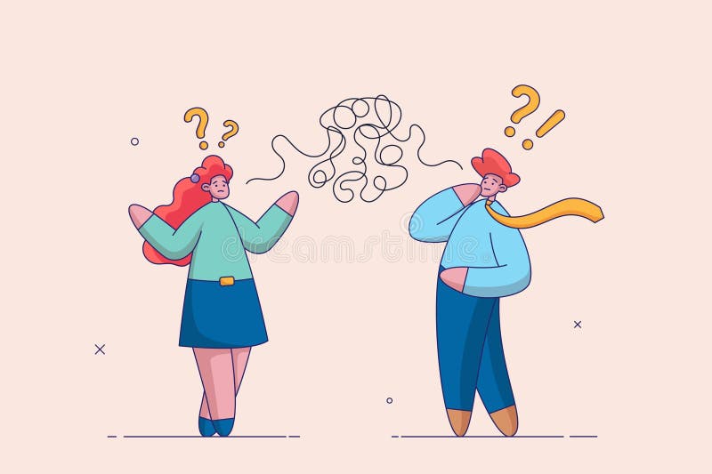 Bad Communication Concept. Misunderstanding Create Confusion in Work ...