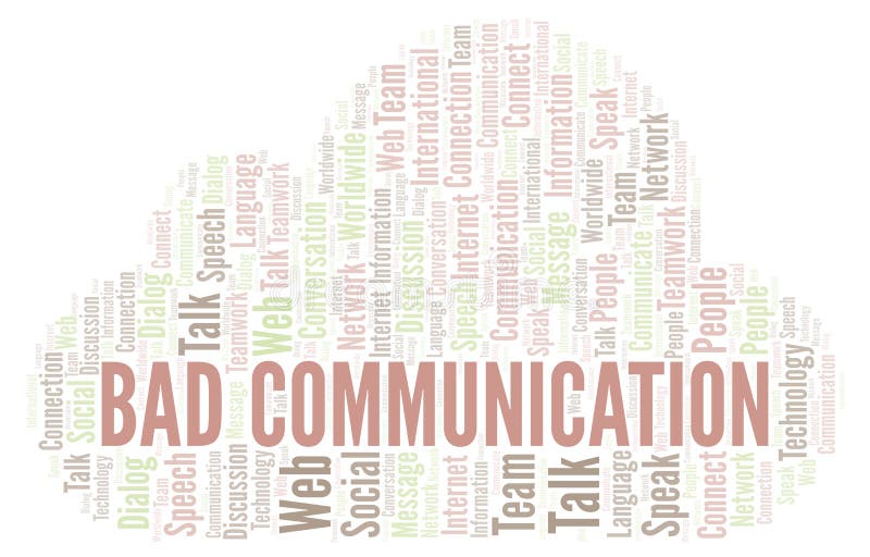 Bad Communication Word Cloud. Stock Illustration - Illustration of card ...