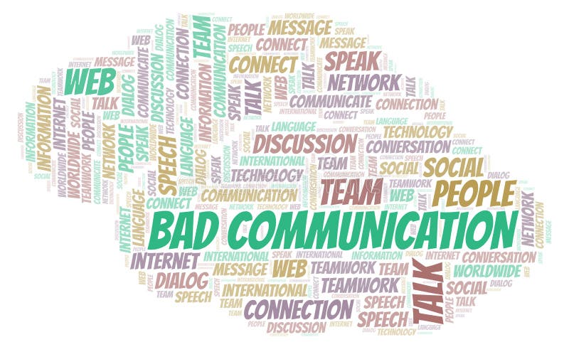 Bad Communication Word Cloud Stock Illustration - Illustration of ...