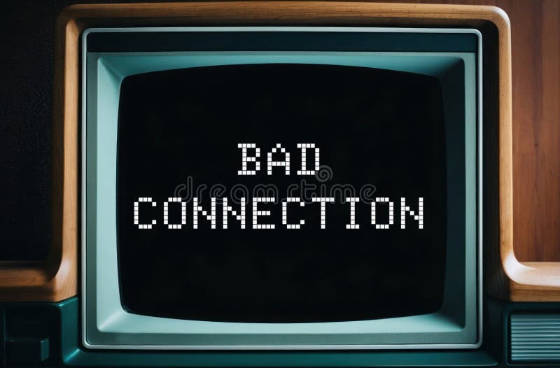 BAD CONNECTION Word Text on Tv Screen Stock Illustration - Illustration ...