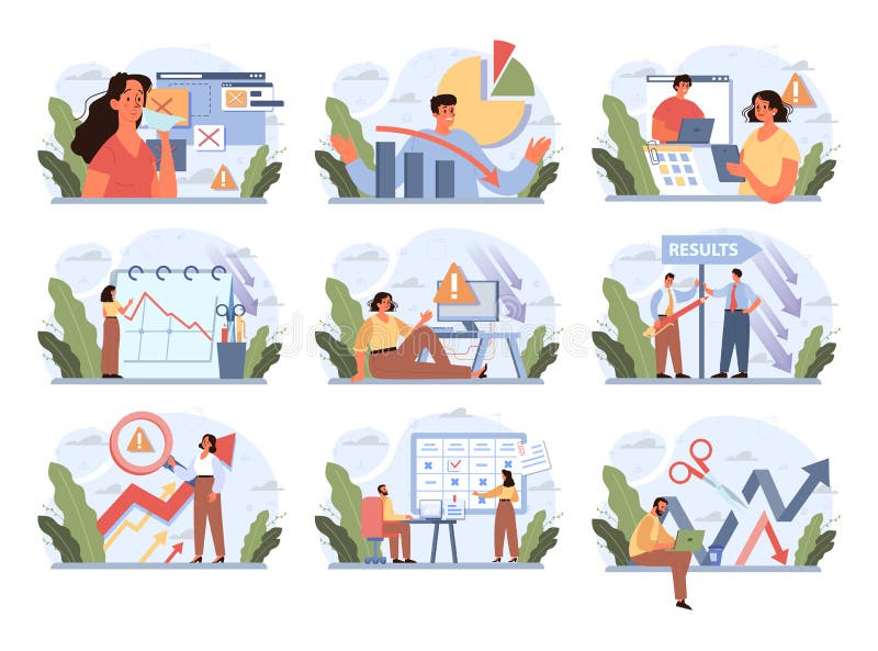 Bad Consequences Concept Set. Business Character Making Action Stock ...