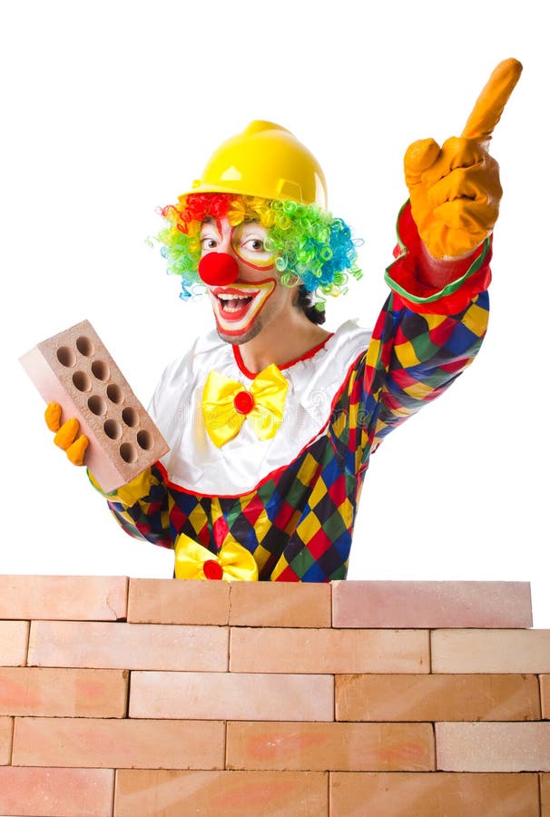 Bad Construction Concept with Clown Stock Image - Image of builder ...