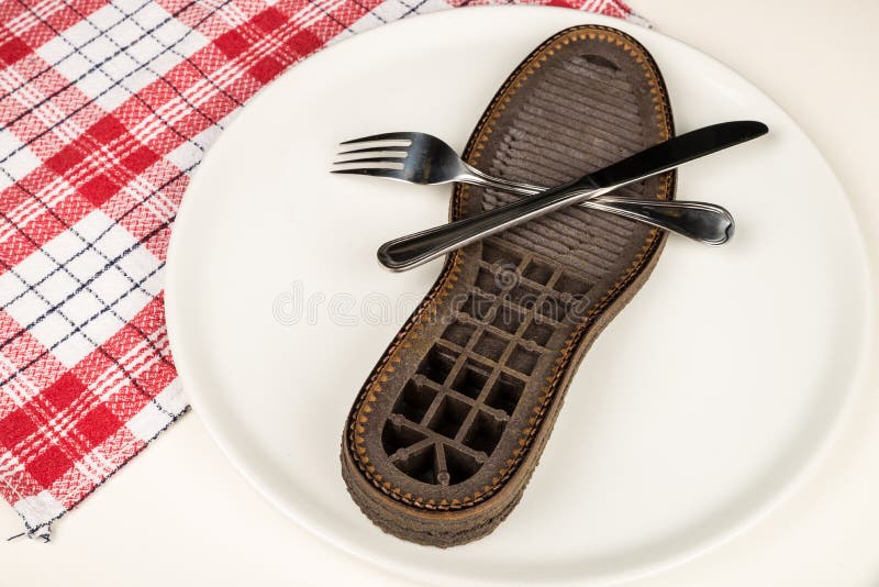 Bad cooking concept stock image. Image of plate, steak - 97807875