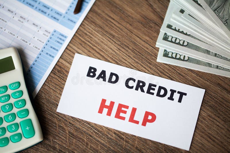 Bad Credit, Written on a White Sheet of Paper Stock Photo - Image of ...