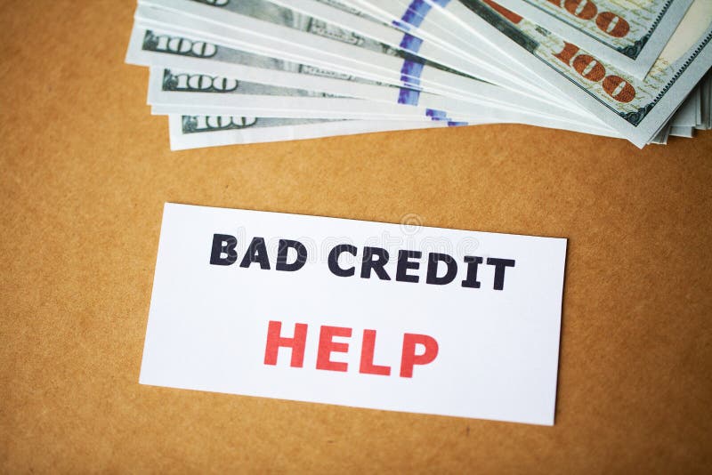 Bad Credit, Written on a White Sheet of Paper Stock Image - Image of ...