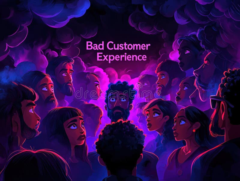 Bad Customer Experience Text Illustration Stock Illustration ...