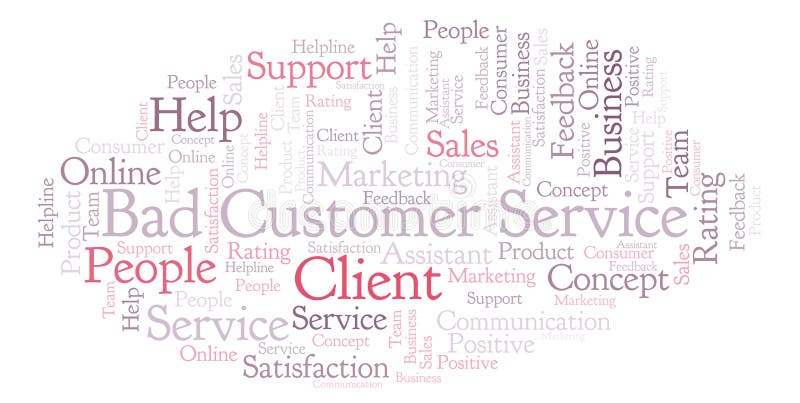 Bad Customer Service Word Cloud. Stock Illustration - Illustration of ...