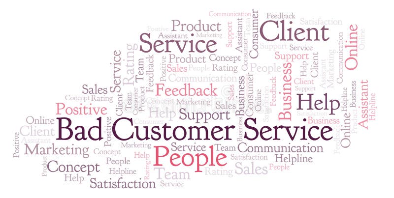 Bad Customer Service Word Cloud Stock Illustrations – 40 Bad Customer ...