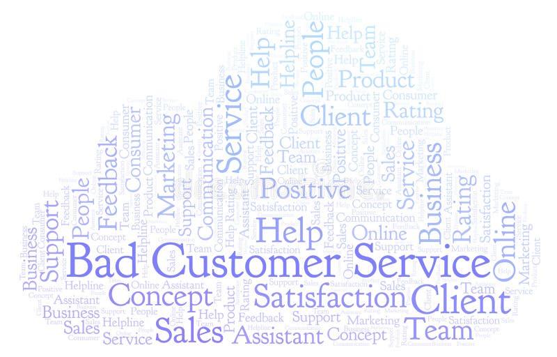 Bad Customer Service Word Cloud. Stock Illustration - Illustration of ...