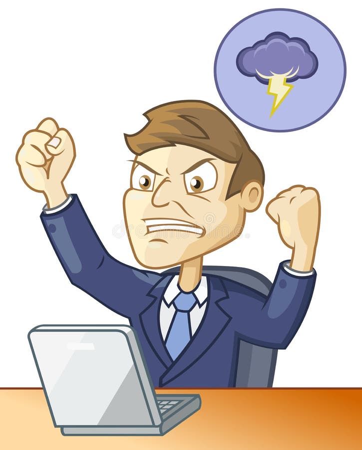 Bad day stock vector. Illustration of energy, businessman - 46416380