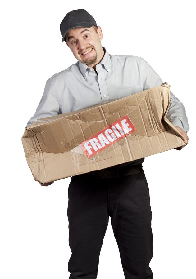 Bad delivery stock image. Image of smile, damage, isolated - 56721705