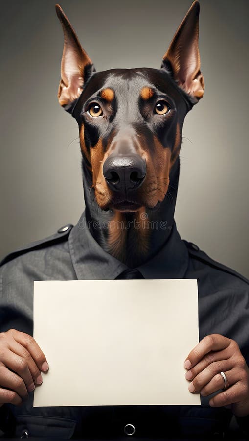 Bad Doberman Bad Dog Mockup Mock Up Stock Illustration - Illustration ...