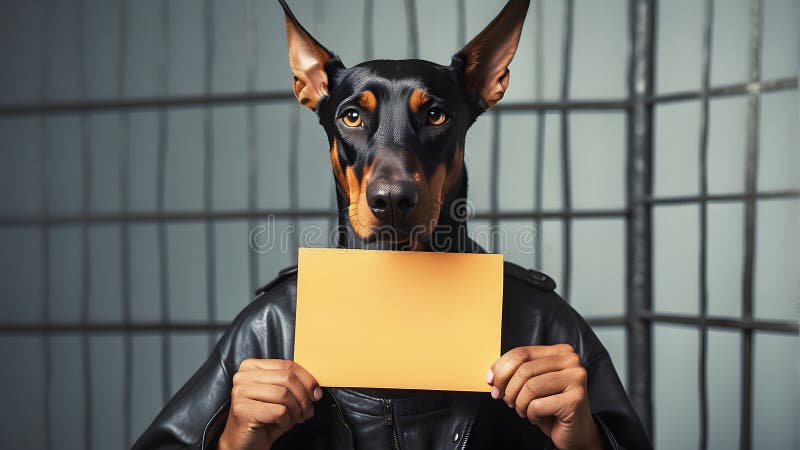 Bad Doberman Bad Dog Mockup Mock Up Stock Illustration - Illustration ...