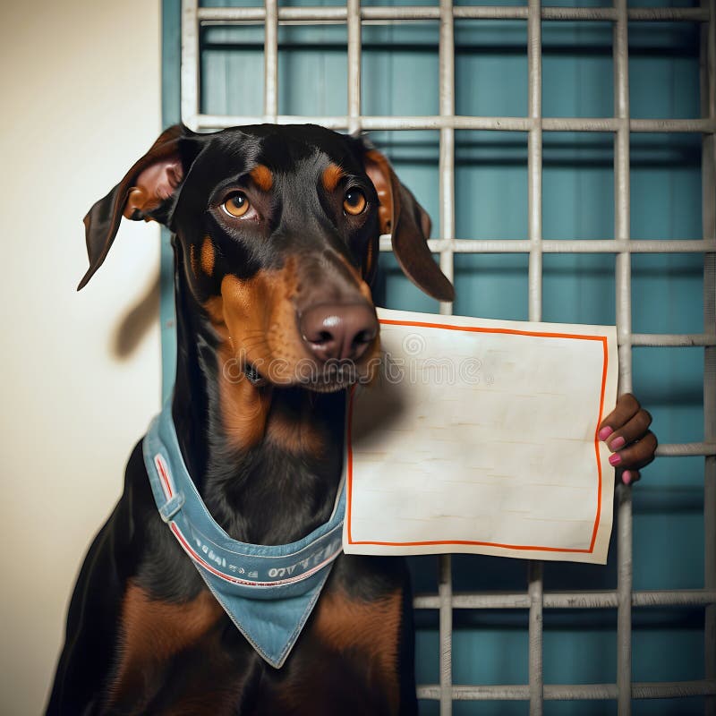Bad Doberman Bad Dog Mockup Mock Up Stock Illustration - Illustration ...