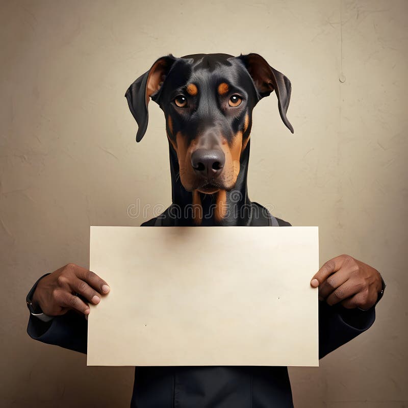 Bad Doberman Bad Dog Mockup Mock Up Stock Illustration - Illustration ...