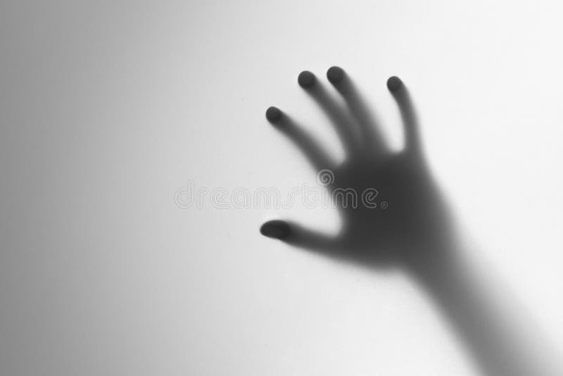 Faceless Body Stand Front Behind a Curtain, Hands, Stock Photo - Image ...