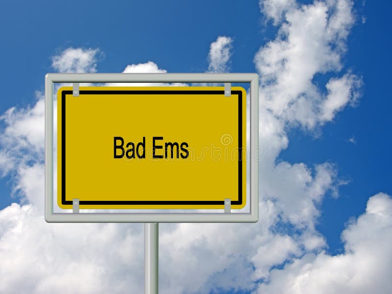 Bad Ems, town sign stock photo. Image of sign, traffic - 376808626