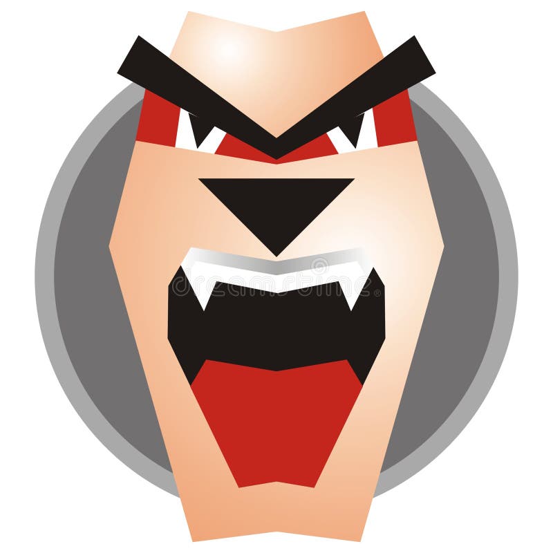 Bad face of a monster stock vector. Illustration of nervous - 2269962