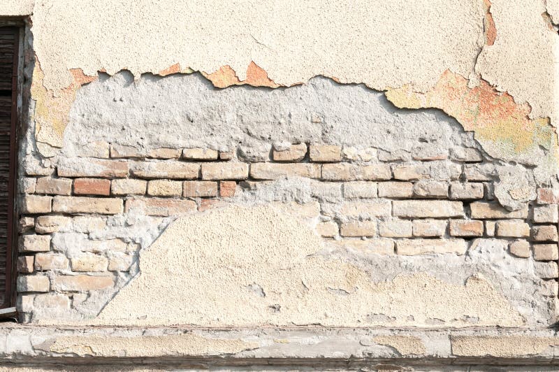 Bad Foundation Base on Old House or Building Cracked Plaster Facade ...