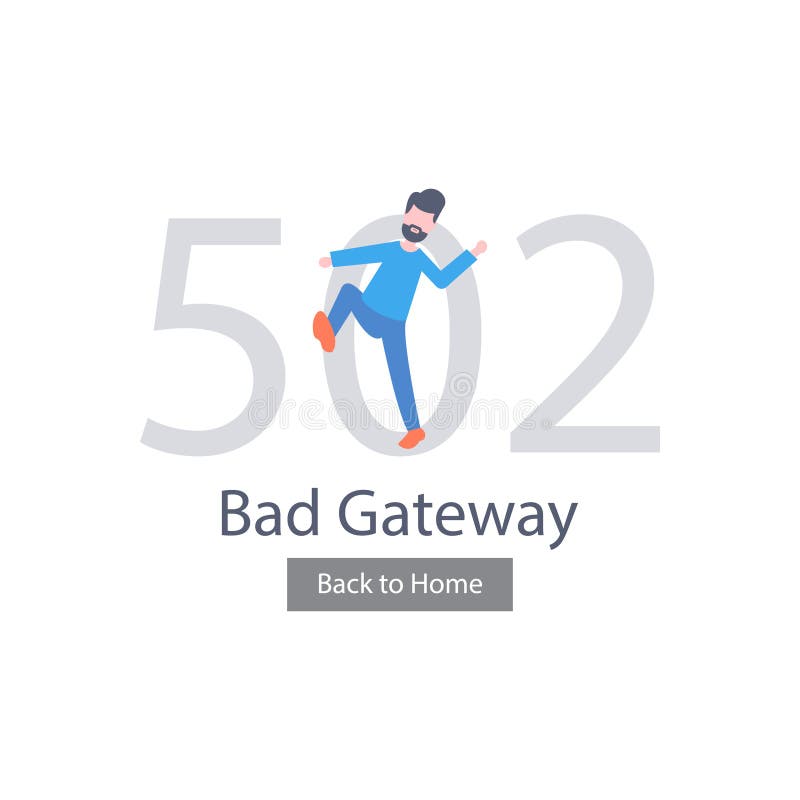 Bad Gateway Flat Color Icon Stock Vector - Illustration of error ...