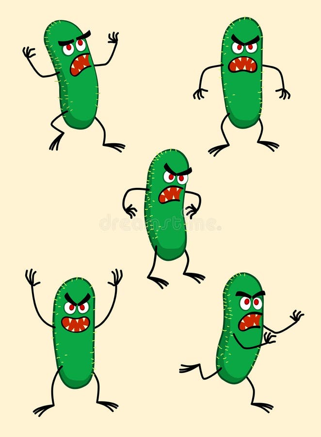 Bad germ stock vector. Illustration of germ, monster - 39572931