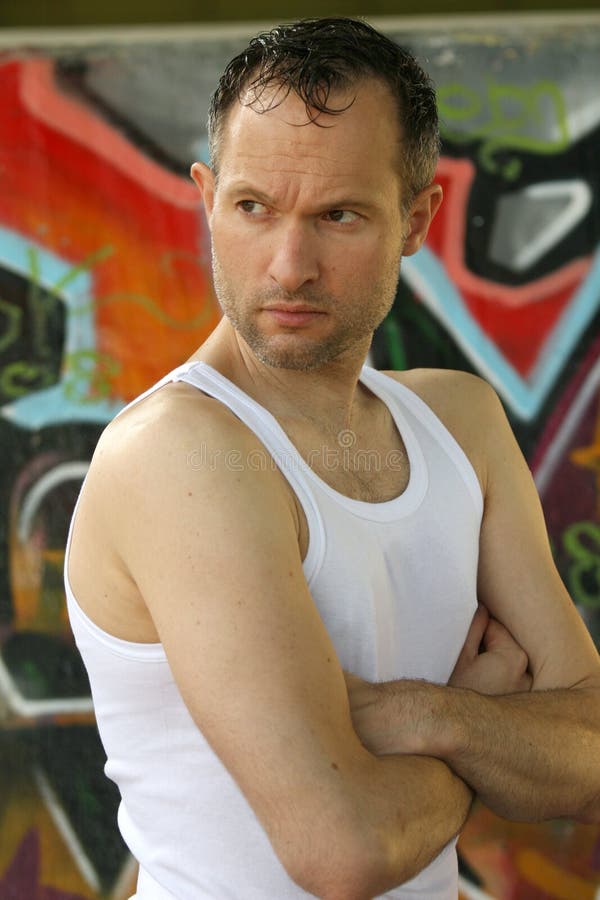 Bad guy on the street stock photo. Image of wall, crime - 10339024