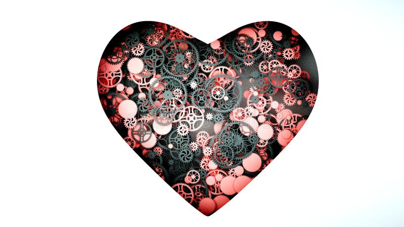 The Bad Heart from Gears. Anatomy Concept. 3d Rendering. Stock ...