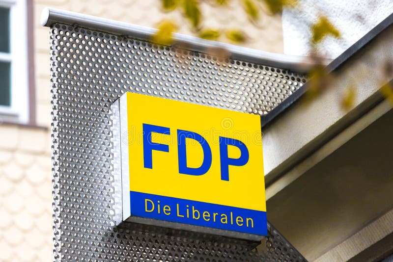 German Fdp Party Sign in Bad Hersfeld Germany Editorial Photography ...