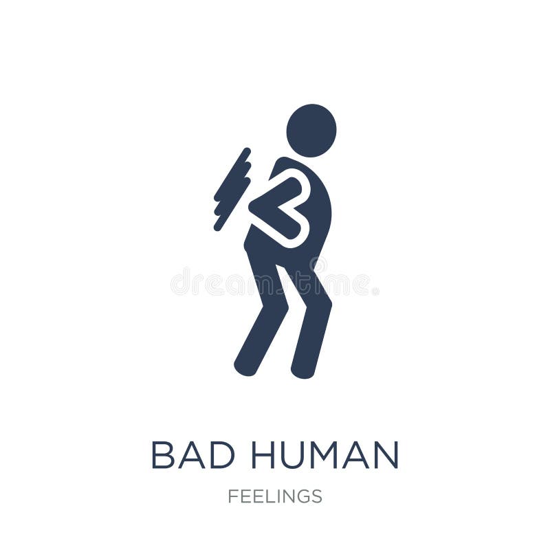 Bad Human Icon. Trendy Flat Vector Bad Human Icon on White Background ...