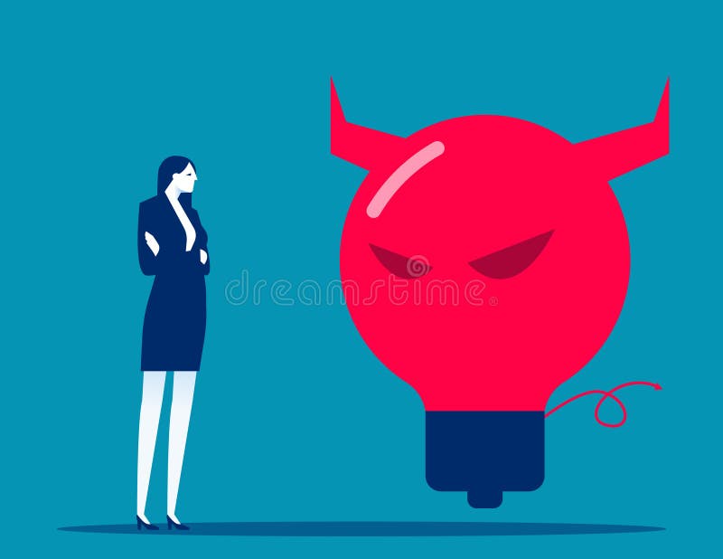 Bad Idea Cause Problem and Failure. Stupid Mistake Idea Stock Vector ...