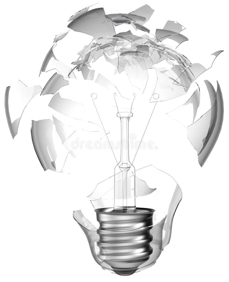 Broken Light Bulb Clip Art