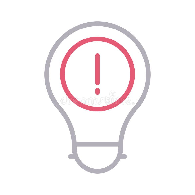 Bad Idea Thin Color Line Vector Icon Stock Vector - Illustration of ...