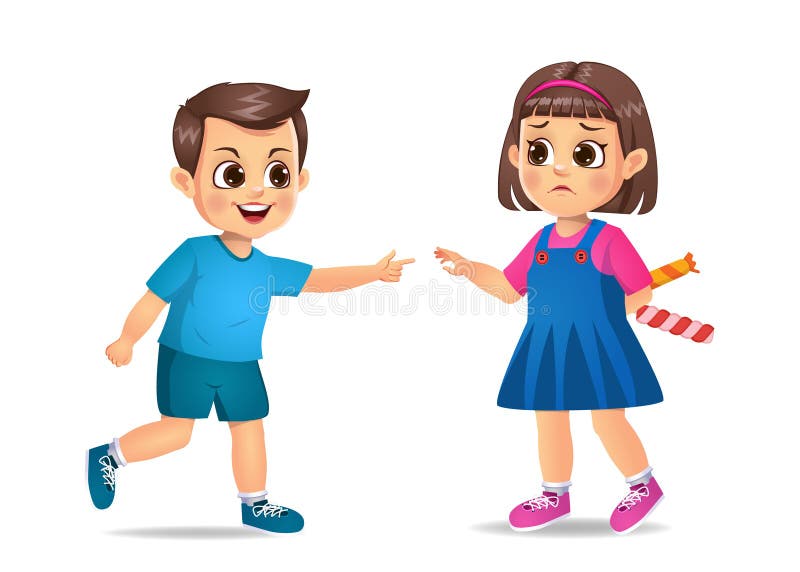Teasing Kids Clip Art