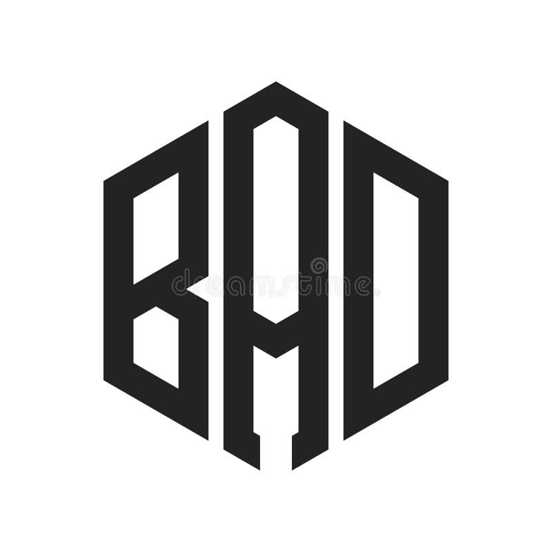 BAD Logo Design. Initial Letter BAD Monogram Logo Using Hexagon Shape ...