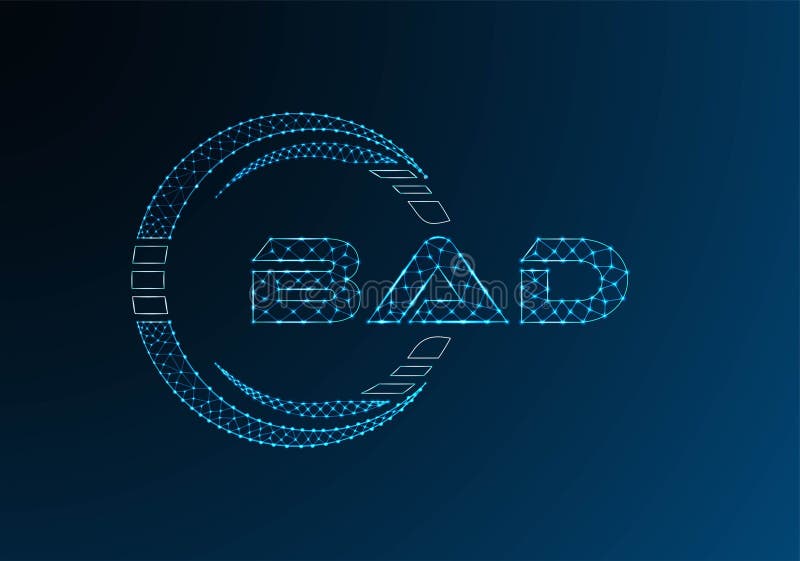 BAD Low Poly Letter Logo Vector Design. BAD Lower Poly Logo Stock ...