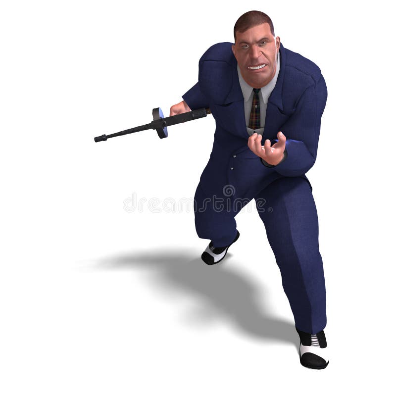 Bad mafia gun man stock illustration. Illustration of gunman - 10838322