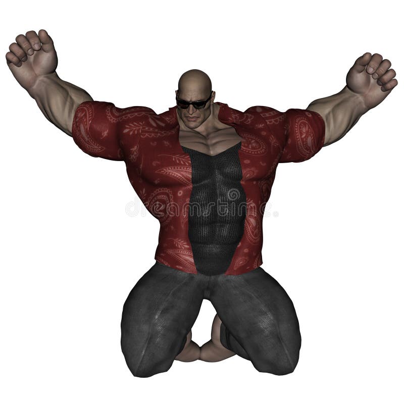 Bad man stock illustration. Illustration of monster, hand - 35054749