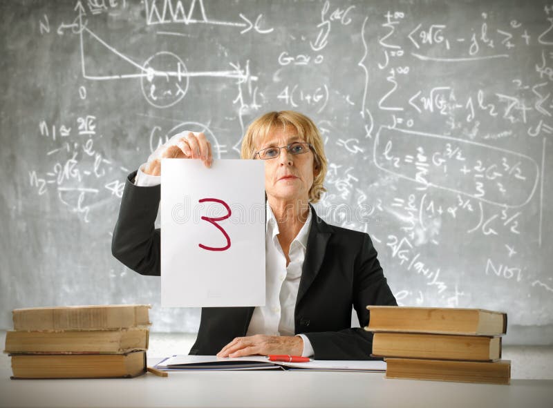 Bad mark stock photo. Image of professor, school, schoolteacher - 16589120