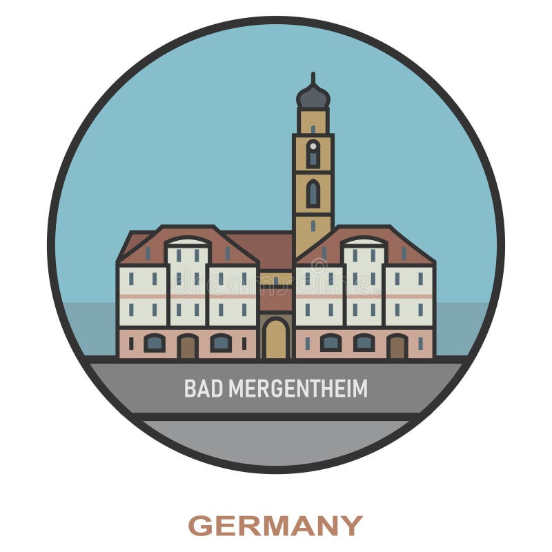 Bad Mergentheim. Cities and Towns in Germany Stock Vector ...