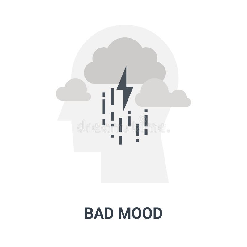 Bad mood icon concept stock vector. Illustration of intelligence ...