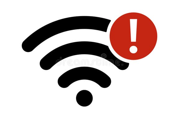Bad Network, Problem with Wifi. Loss of Server Signal. Wifi Icon ...