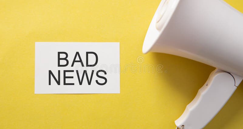 Bad News on Paper with a Megaphone Stock Photo - Image of media ...