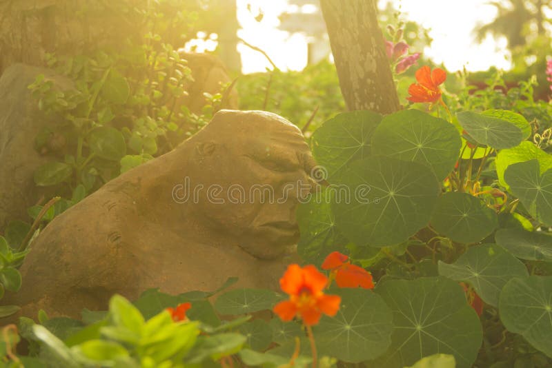 A Bad Ogre Visitor in the Garden Stock Image - Image of ugly, garden ...