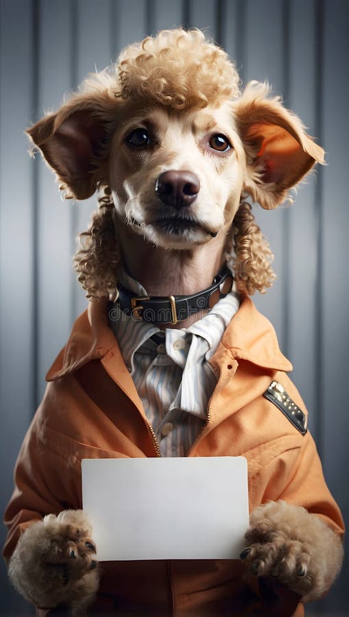 Bad Poodle Bad Dog Mockup Mock Up Stock Illustration - Illustration of ...
