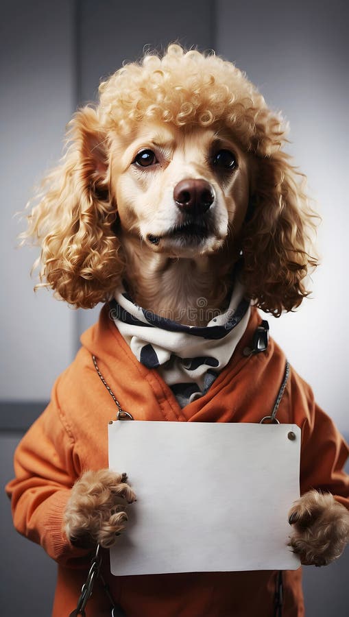 Bad Poodle Bad Dog Mockup Mock Up Stock Illustration - Illustration of ...