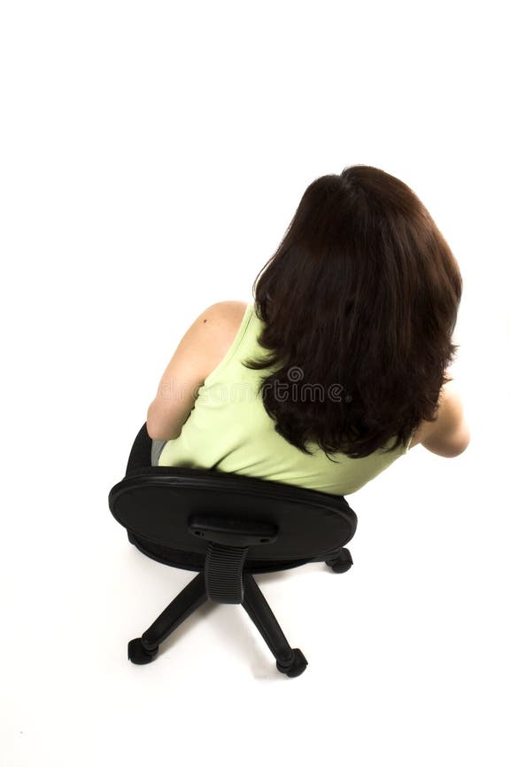 Bad Posture of Girl Sitting Stock Image - Image of person, exercise: 744205
