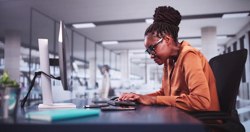 Bad Posture Sitting in Office Chair Stock Photo - Image of data ...