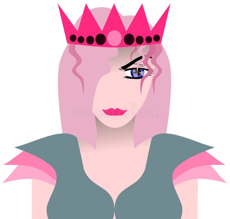 Bad queen stock illustration. Illustration of color, concept - 39045694