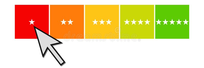 Bad Rating - 1 Star, Bad Customer Satisfaction Stock Illustration ...