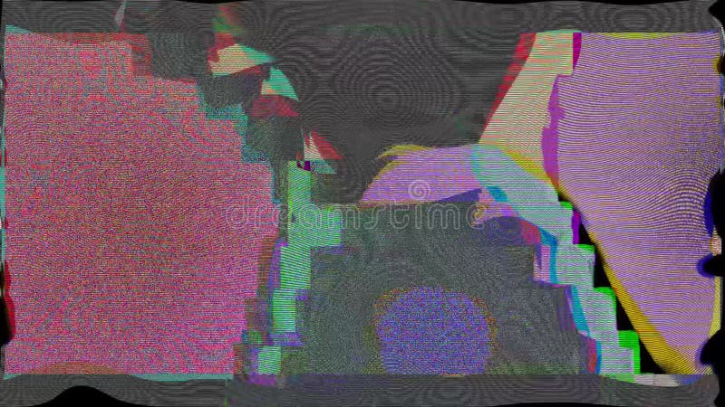 Bad Reception, Glitch Seamless Loop Animation. Stock Footage - Video of ...